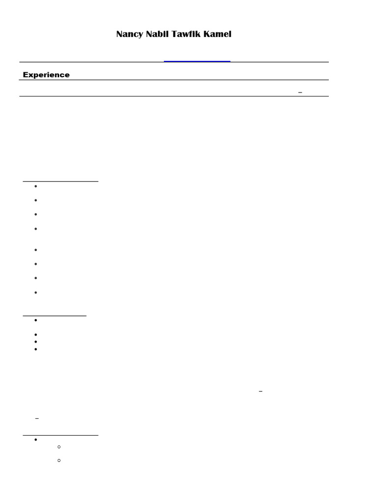 Nancy Nabil Cv | PDF | Customer Relationship Management | Service Level ...