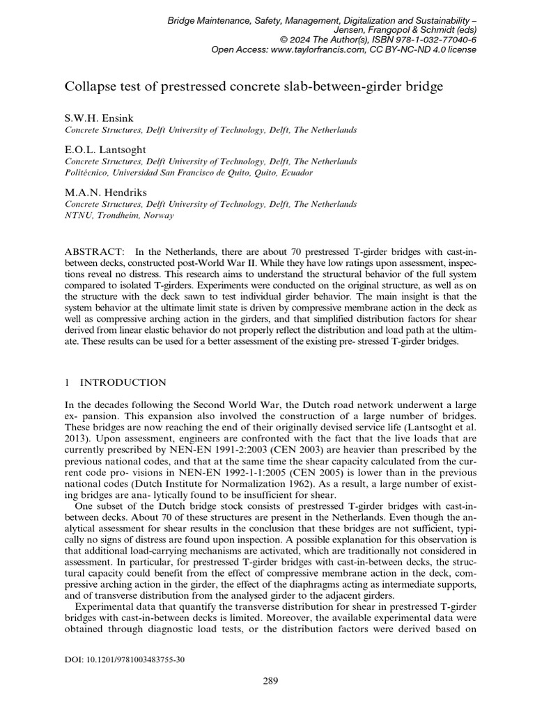 Collapse Test of Prestressed Concrete Slab-between-girder Bridge_25!12 ...