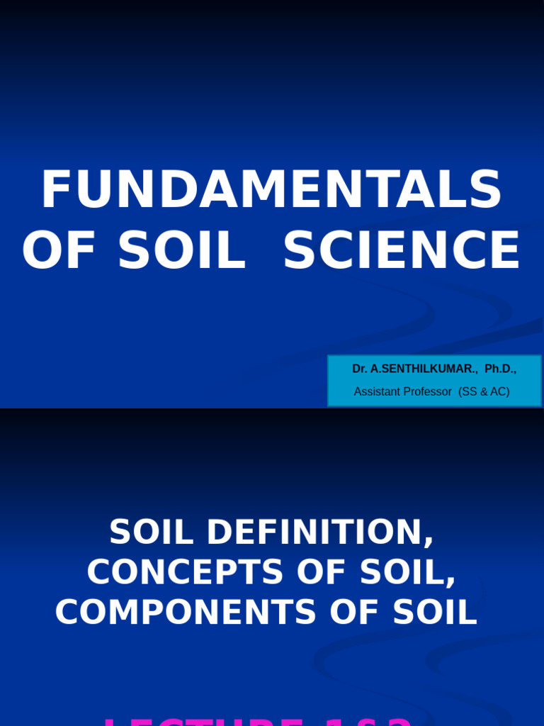 L1,2 Fundamentals of Soil Science | PDF | Soil | Soil Science