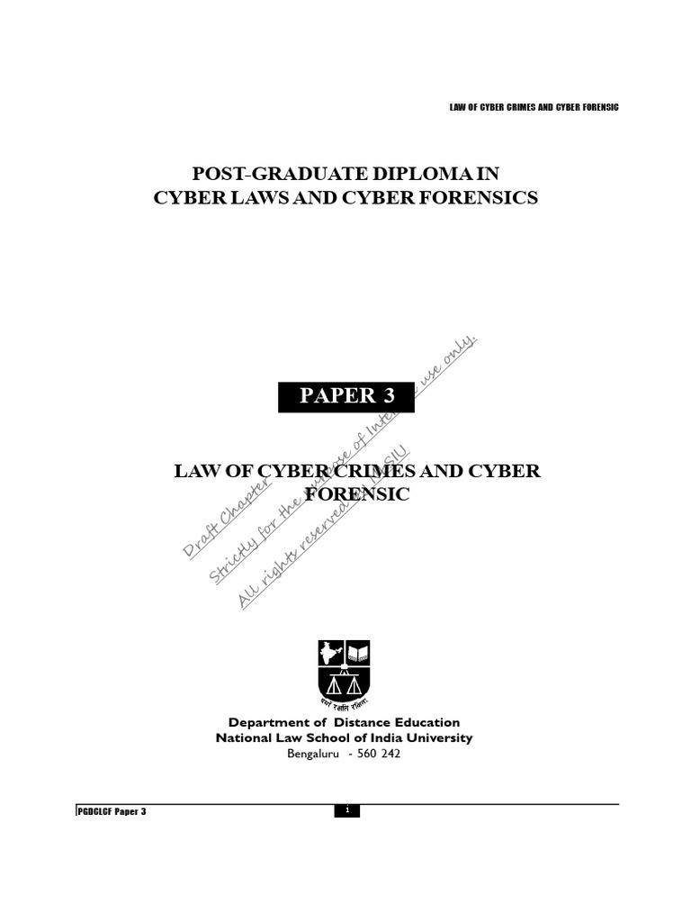 Law of Cyber Crimes and Cyber Forensic | PDF | Crimes | Crime & Violence