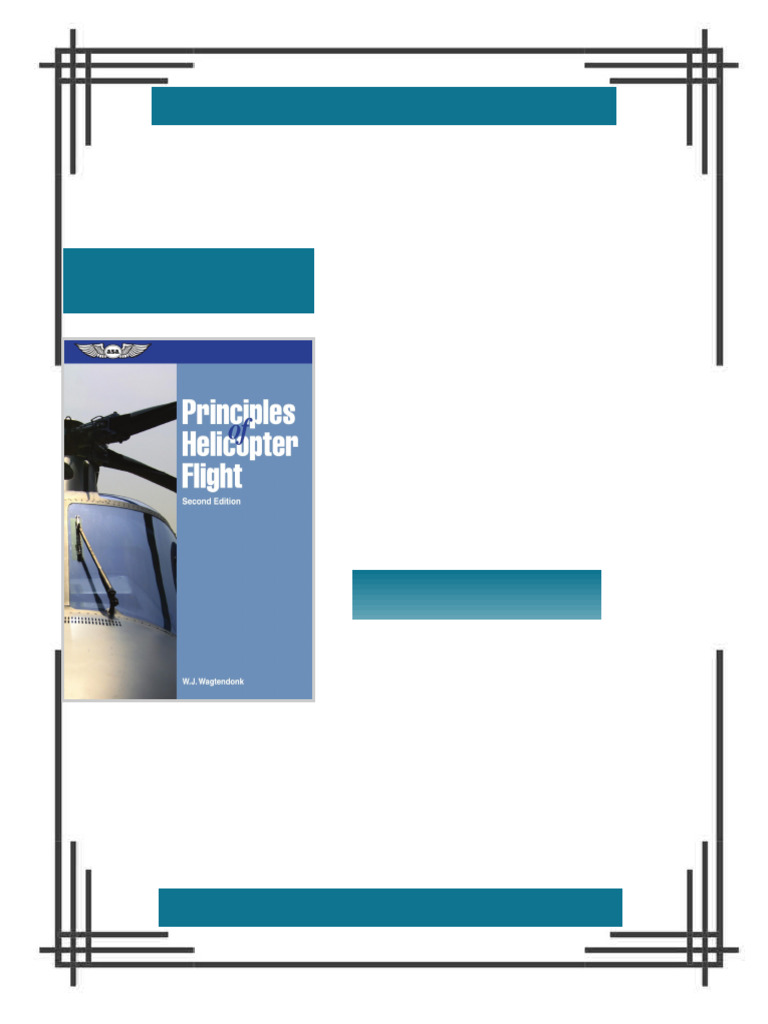 Principles of Helicopter Flight 2nd Edition Walter J. Wagtendonk Obe ...