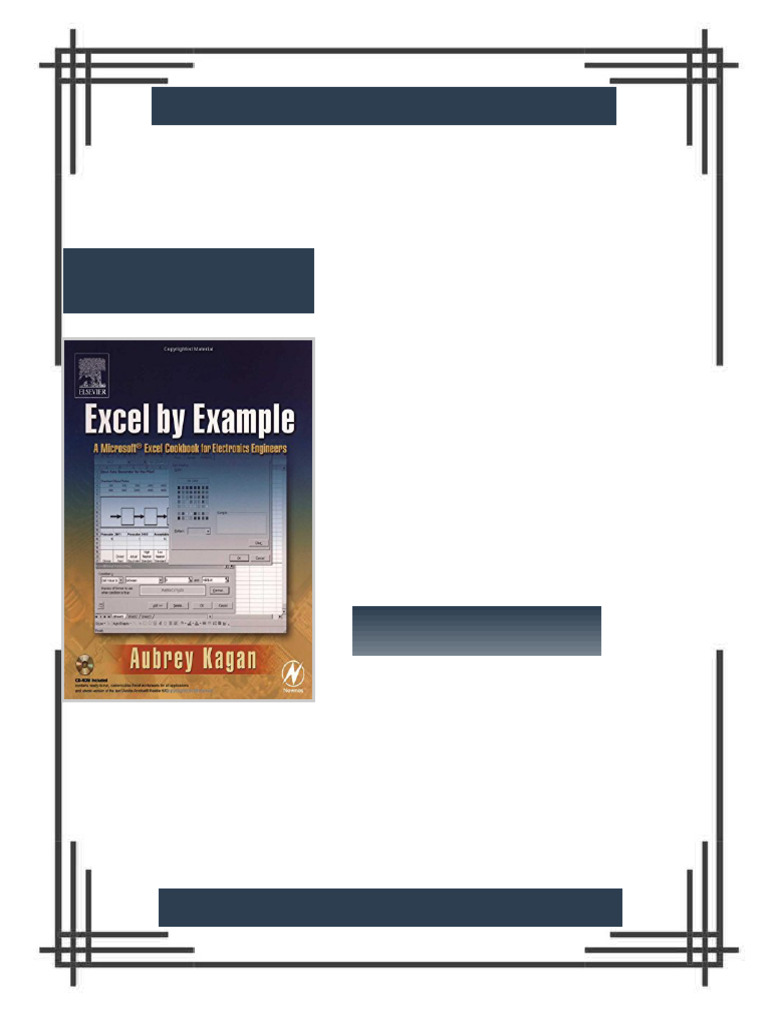 Excel by Example A Microsoft Excel Cookbook for Electronics Engineers 3rd Edition Kagan ebook ...