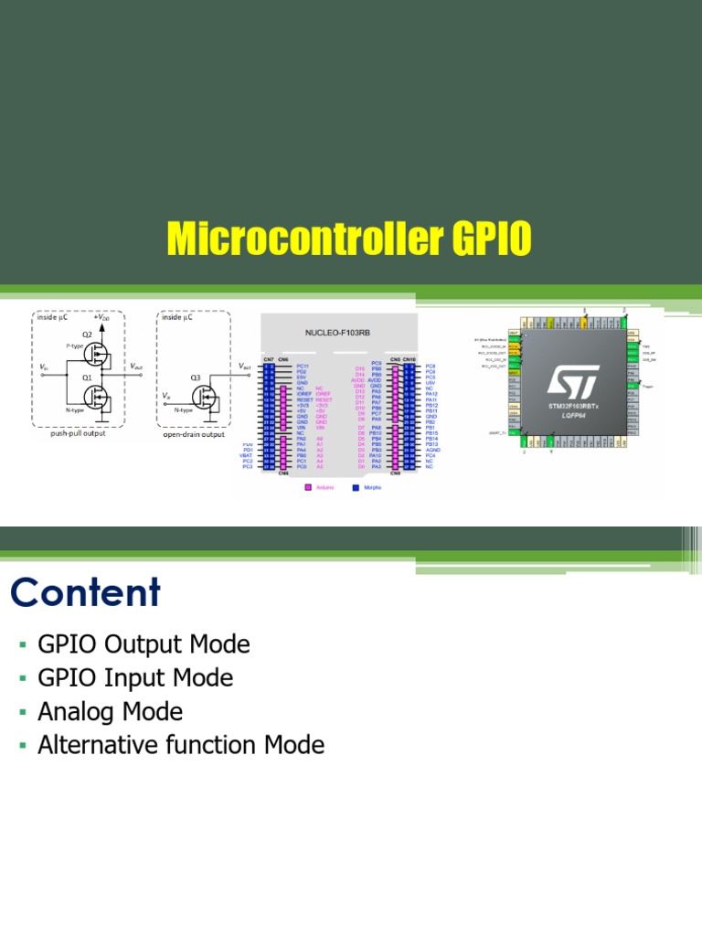 [Mcu] Lecture 2 - Gpio | PDF | Electrical Components | Semiconductor ...