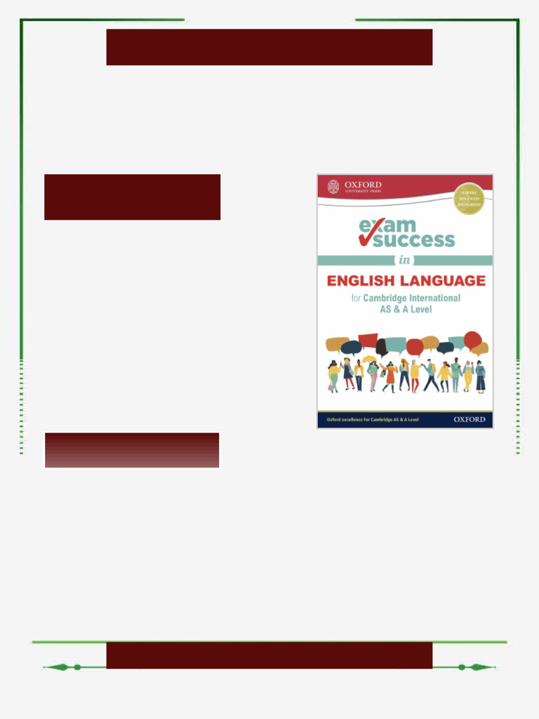 Exam Success in English Language for Cambridge International AS A Level ...