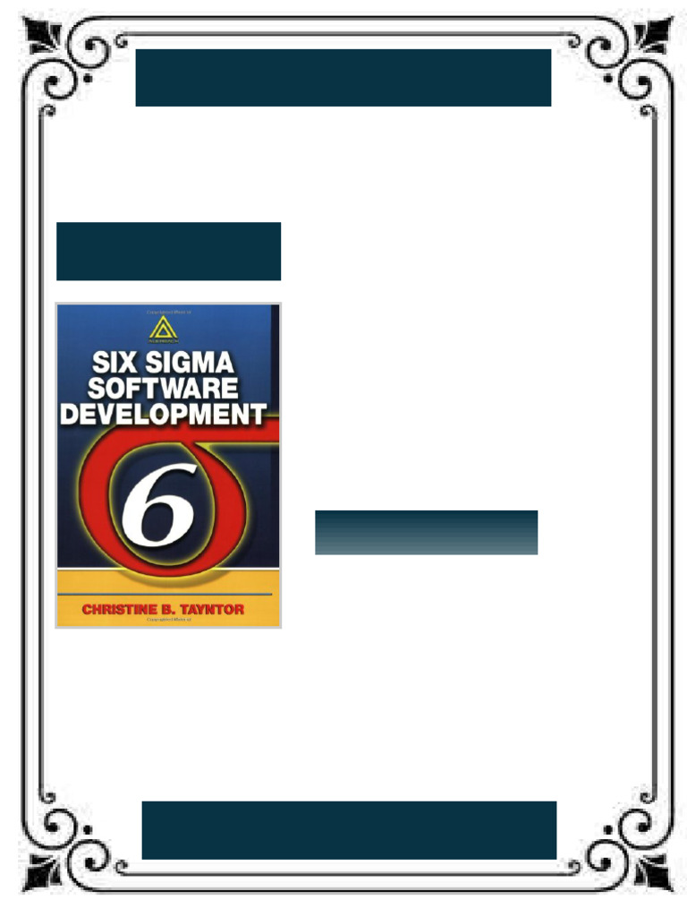 Six Sigma Software Development 1st Edition Christine B. Tayntor ebook ...