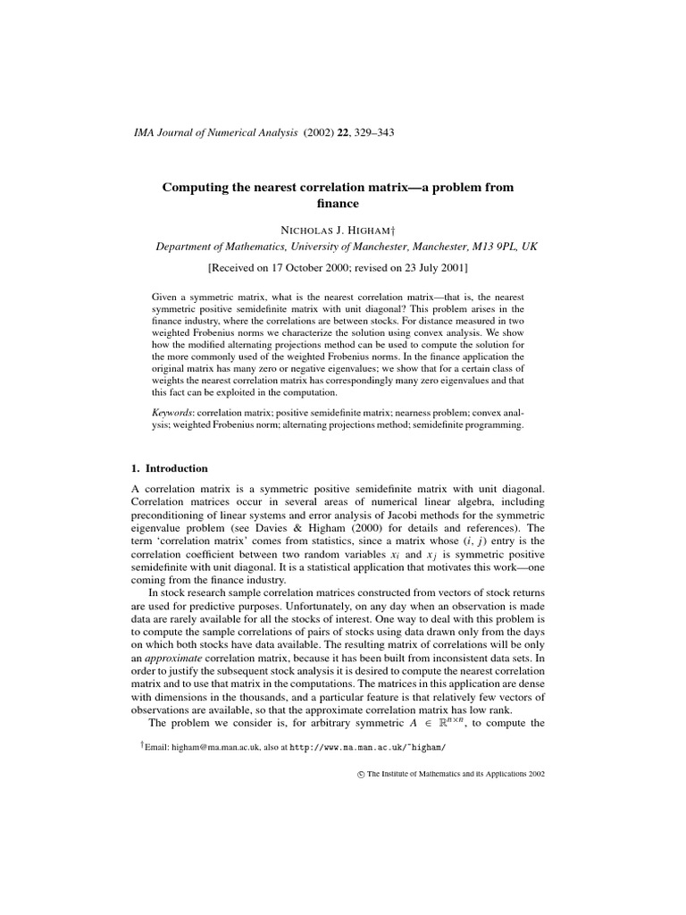 Adjust Corr Matrix | PDF | Eigenvalues And Eigenvectors | Matrix ...