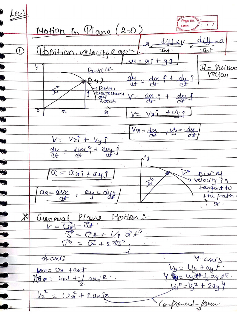 Motion in 2D | PDF