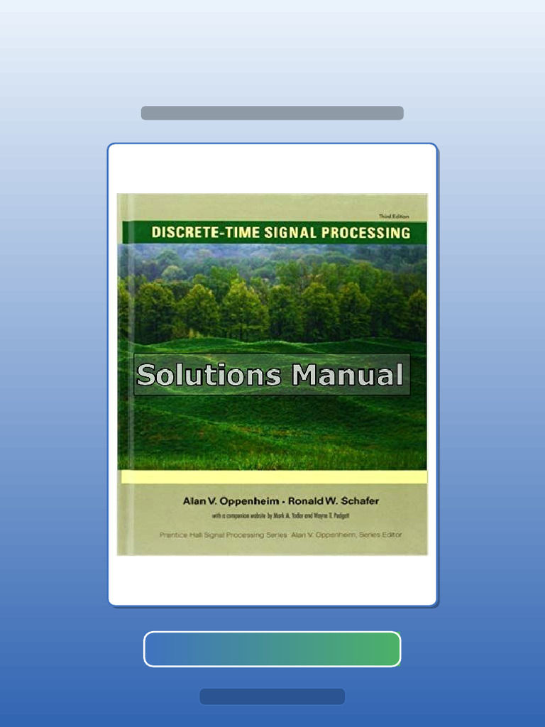 Discrete Time Signal Processing 3rd Edition Oppenheim Test Bank | PDF ...