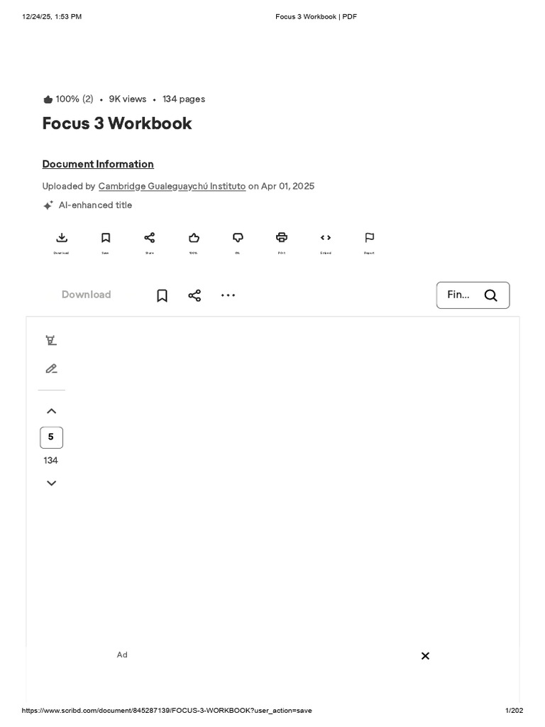 Focus 3 Workbook - PDF | PDF | Scribd | Internet