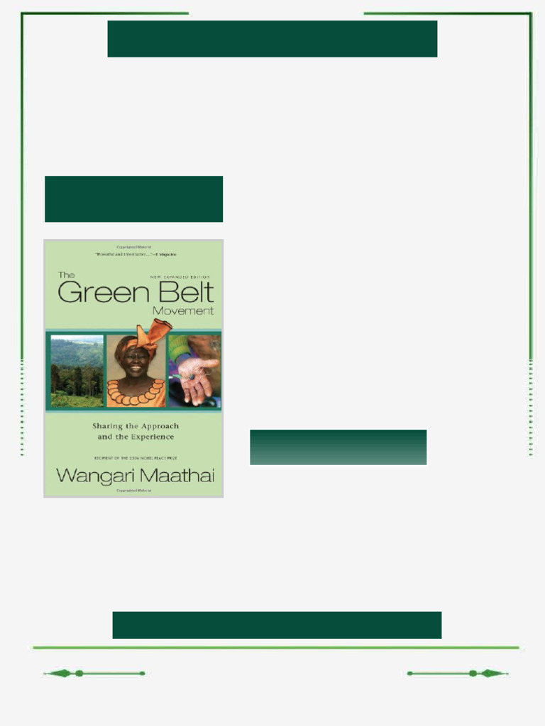 The Green Belt Movement Sharing the Approach and the Experience Wangari ...