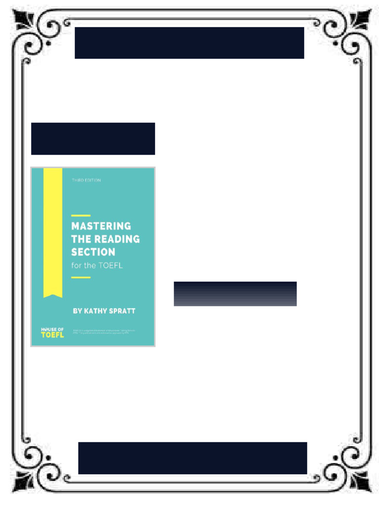 Mastering The Reading Section for the TOEFL 3rd Edition Kathy Spratt ...