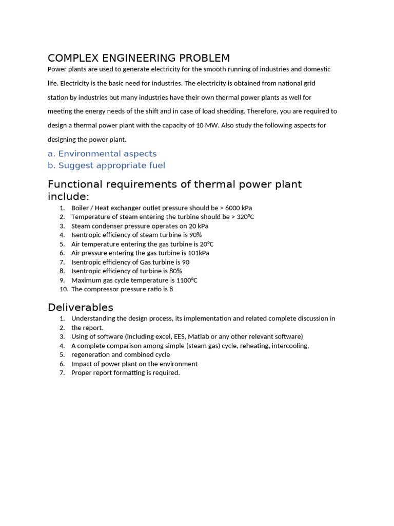Complex Engineering Problem Question | PDF