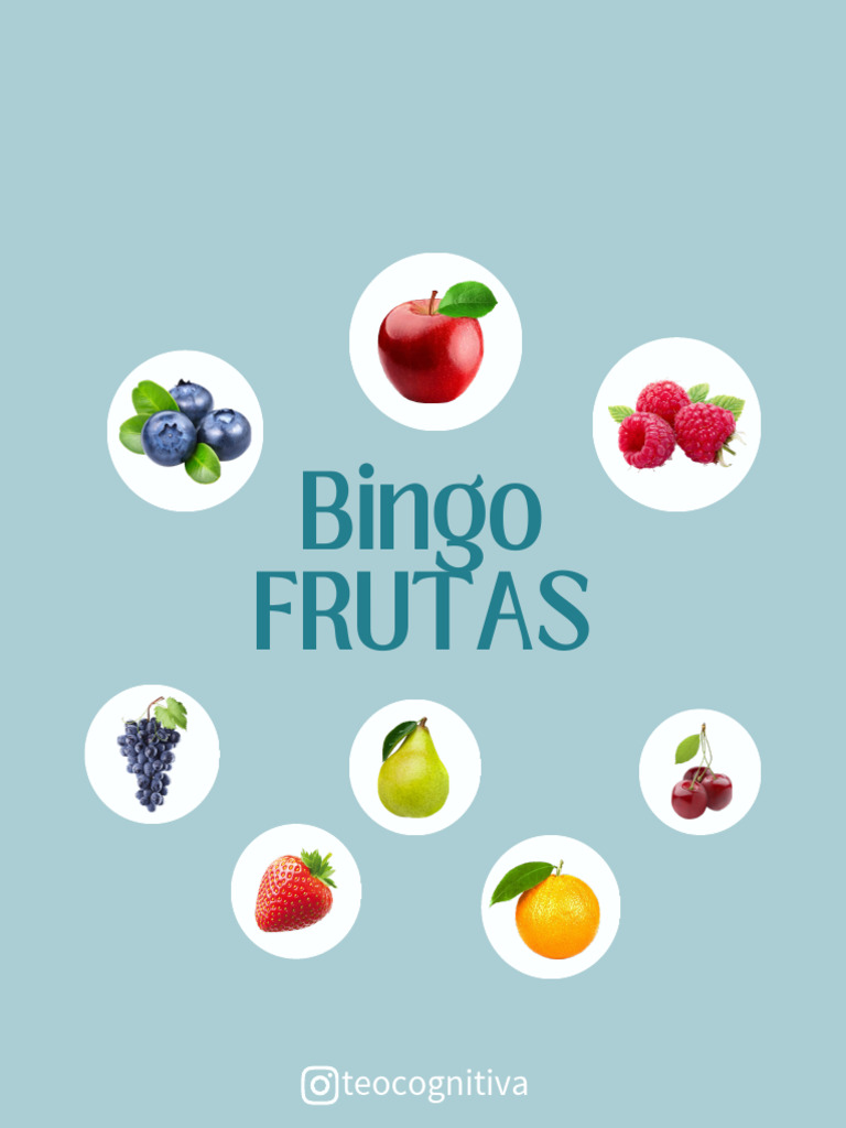 Bingo de Frutas | PDF | Color | Naranja)