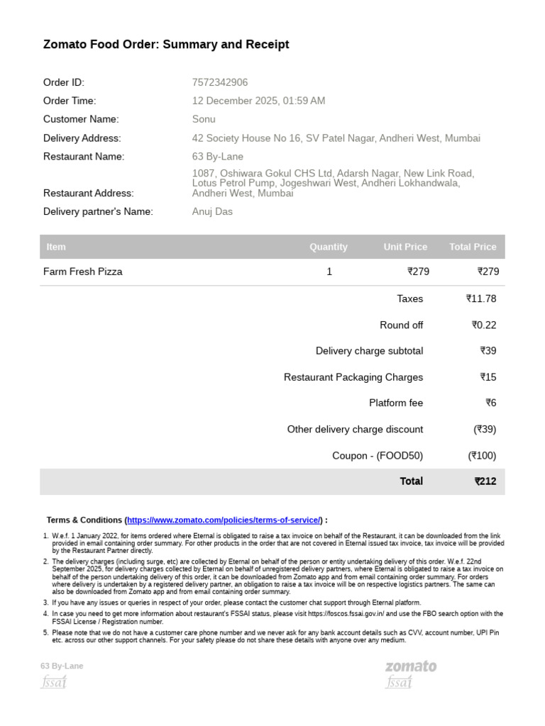 Order ID 7572342906 | PDF | Invoice