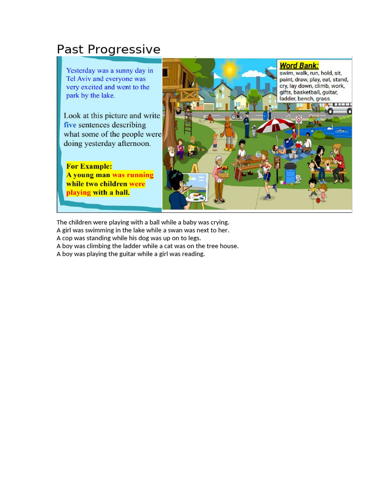 Past Progressive | PDF