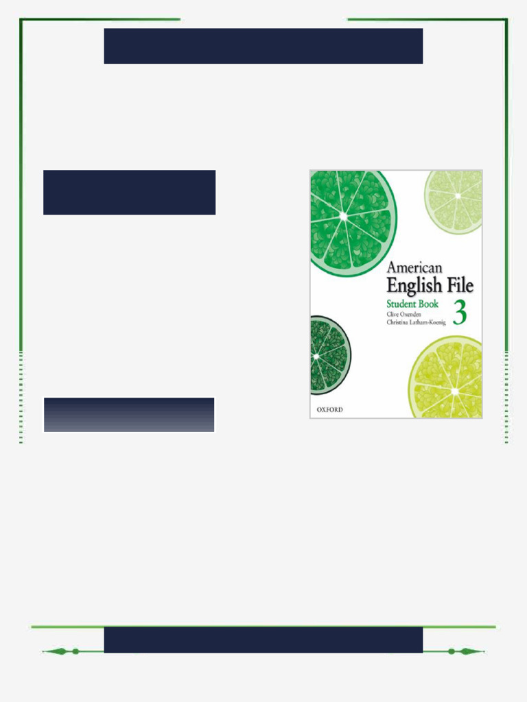American English File 3 Teacher s Manual 1st Edition Clive Oxenden ...