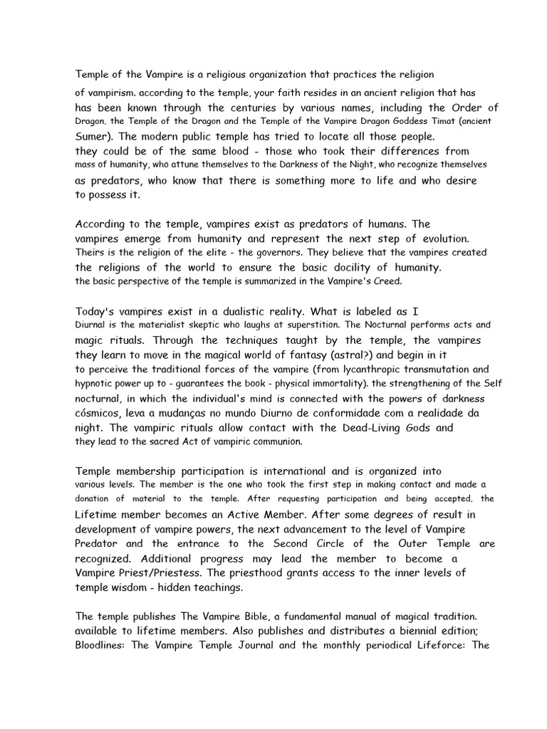 The Vampiric Bible PDF | PDF | Vampires | Predation