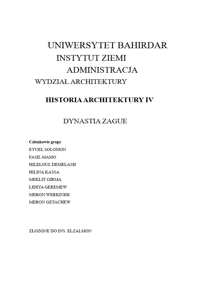 Dynastia Zagwe | PDF