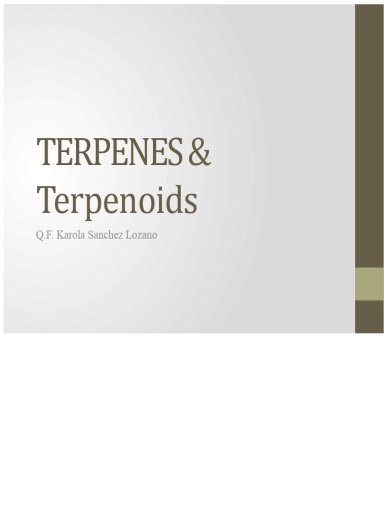 TERPENES__TERPENOIDS | PDF | Essential Oil | Tetrahydrocannabinol