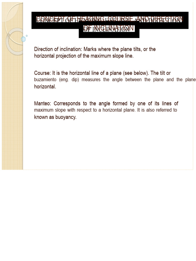 Concept of Heading, Bearing, and Direction of Inclination | PDF | Geometry