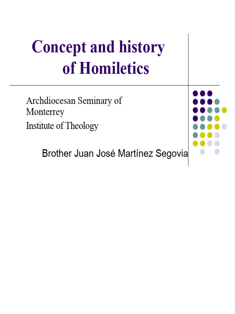 History and Concept of Homiletics | PDF | Homiletics | Sermon