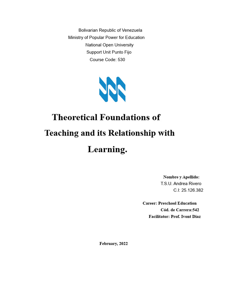 Teaching Foundations and Learning Dynamics | PDF | Knowledge | Experience