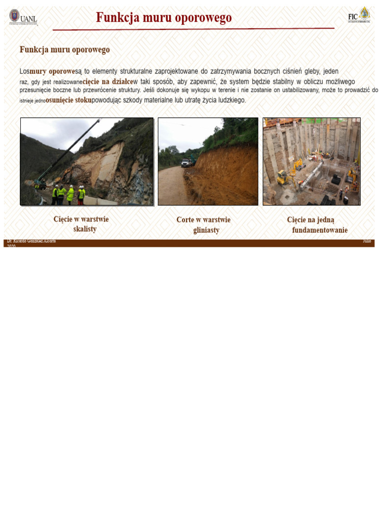 Rodzaje Murów Oporowych | PDF