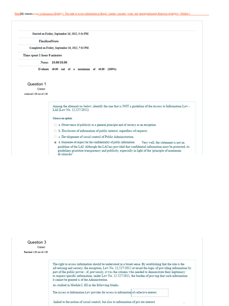 Access to Information Law in Brazil | PDF | Freedom Of Information Laws ...
