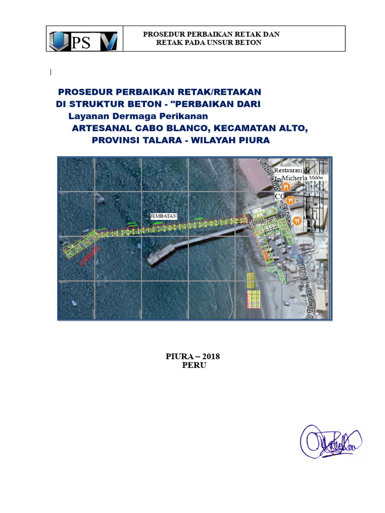 Prosedur Perbaikan Retak Beton Dermaga | PDF