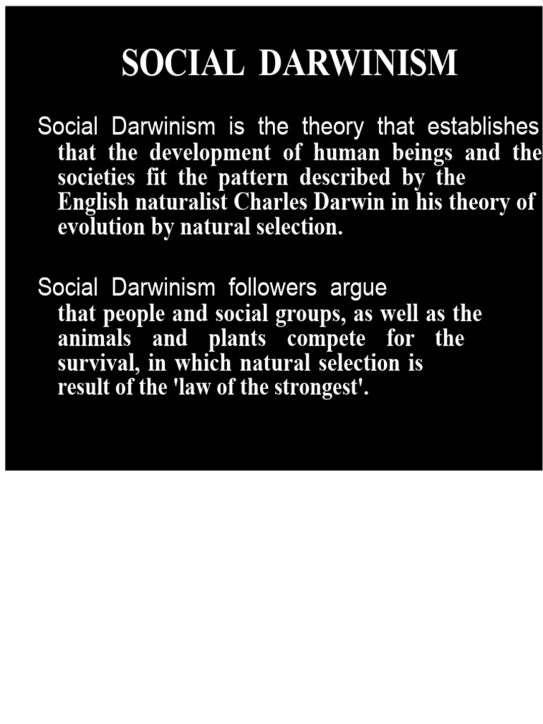 Understanding Social Darwinism Theory | PDF | Natural Selection | Darwinism