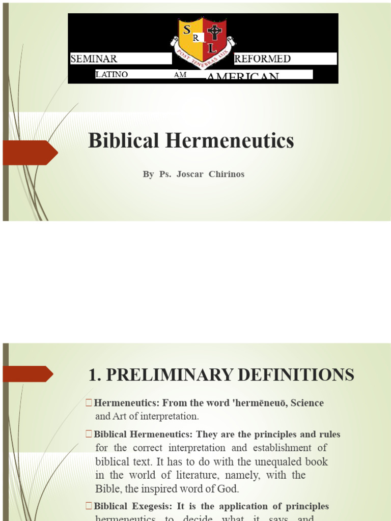 Understanding Biblical Hermeneutics | PDF | Bible | Biblical Hermeneutics