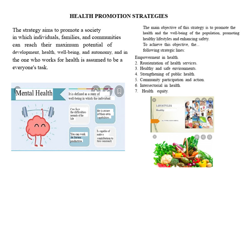 Health Promotion Strategies Overview | PDF
