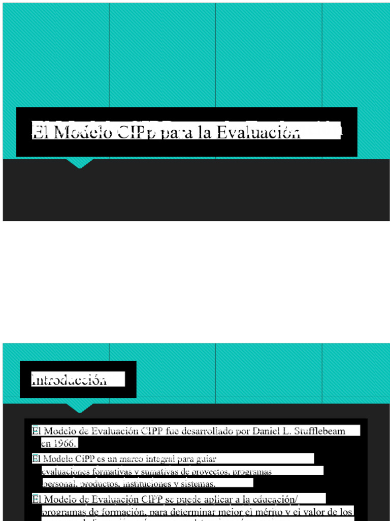 El Modelo CIPP para La Evaluación | PDF | Plan de estudios | Aprendizaje