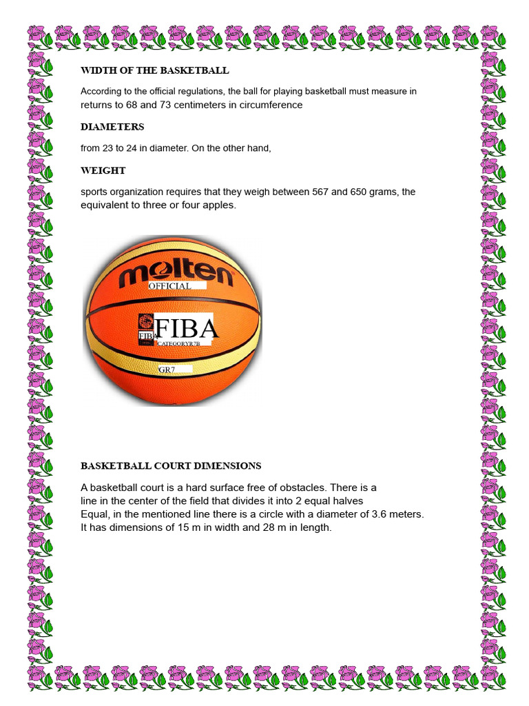 Width of The Basketball | PDF | Length | Games Of Physical Skill