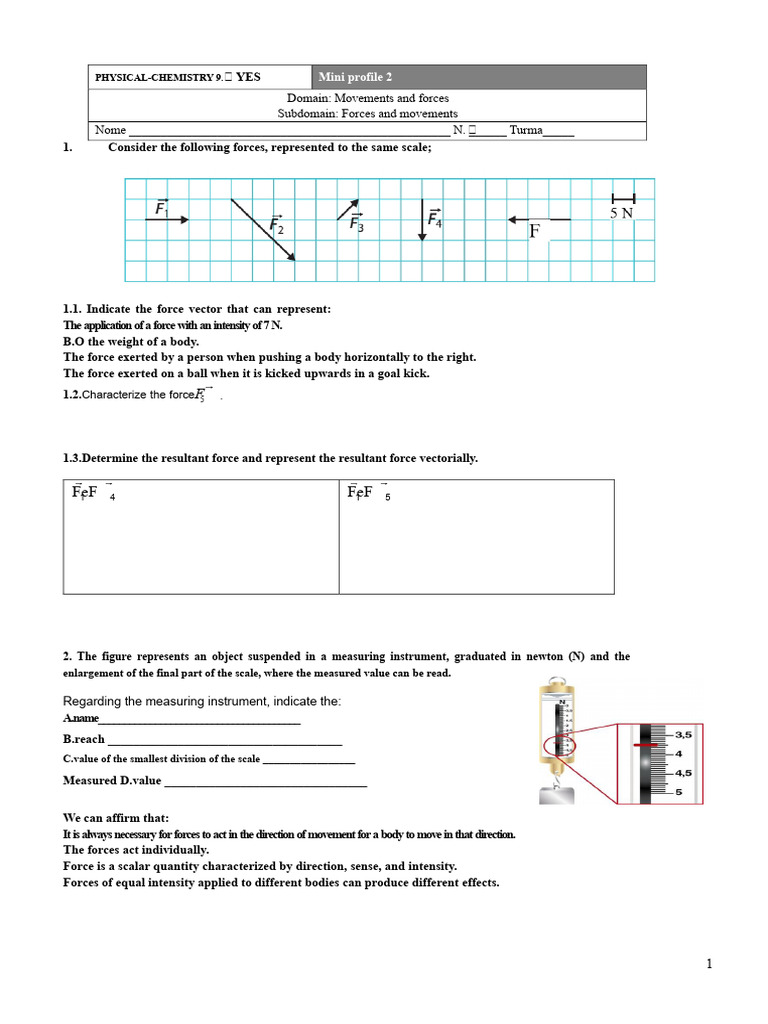 mini test Newton's laws.docx | PDF | Force | Friction
