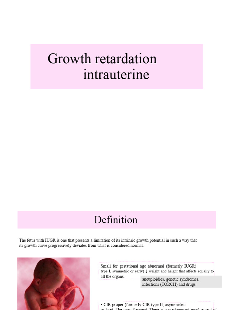 Intrauterine Growth Retardation | PDF | Human Diseases And Disorders ...