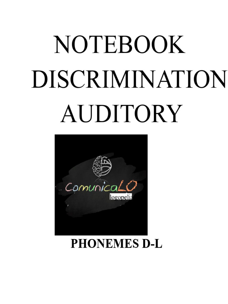 NOTEBOOK AUDITORY DISCRIMINATION (Phonemes D-L) | PDF | Creative ...