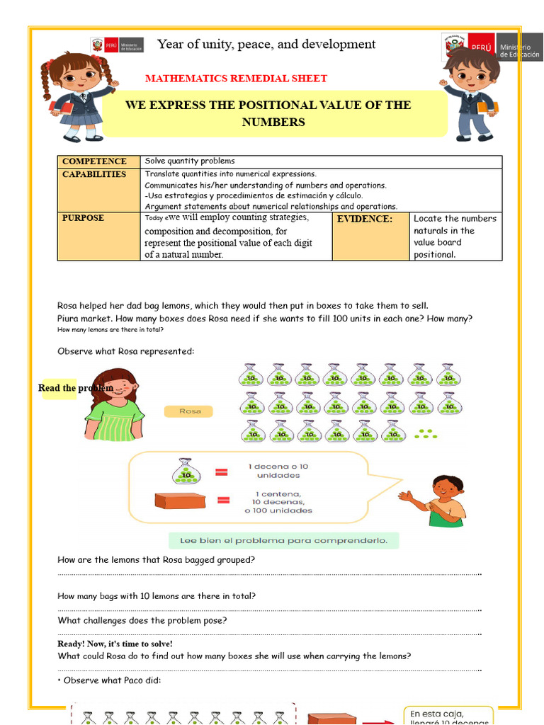 Reinforcement - We Express The Positional Value of Numbers | PDF ...