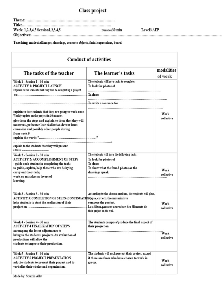 Class Project | PDF | Learning | Human Communication