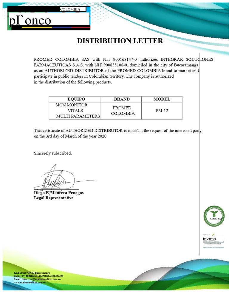 Distribution Letter | PDF