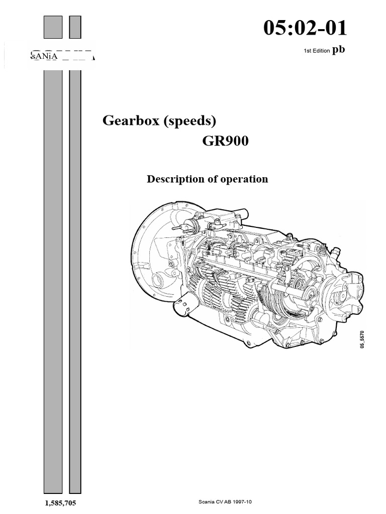 GR900 Gearbox - Operating Description | PDF | Manual Transmission | Gear