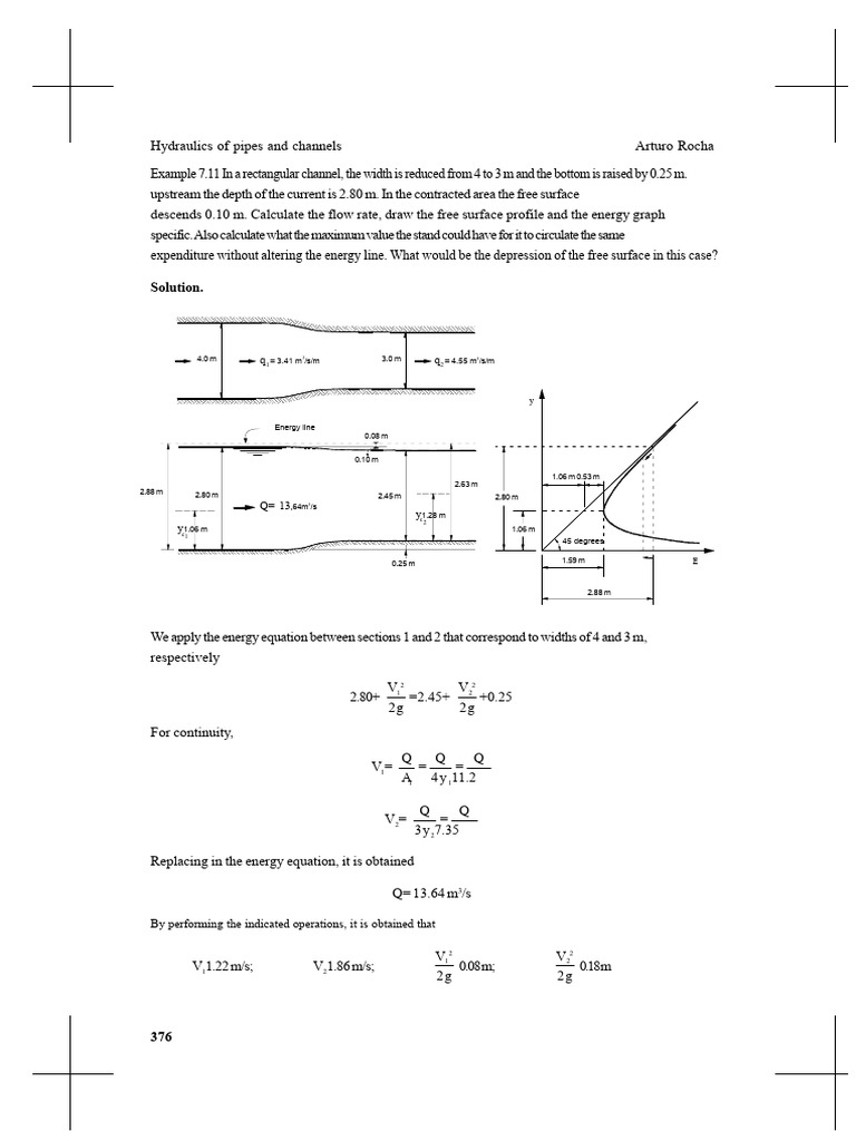 Hydraulics: Flow Rate in Rectangular Channels | PDF | Physical ...