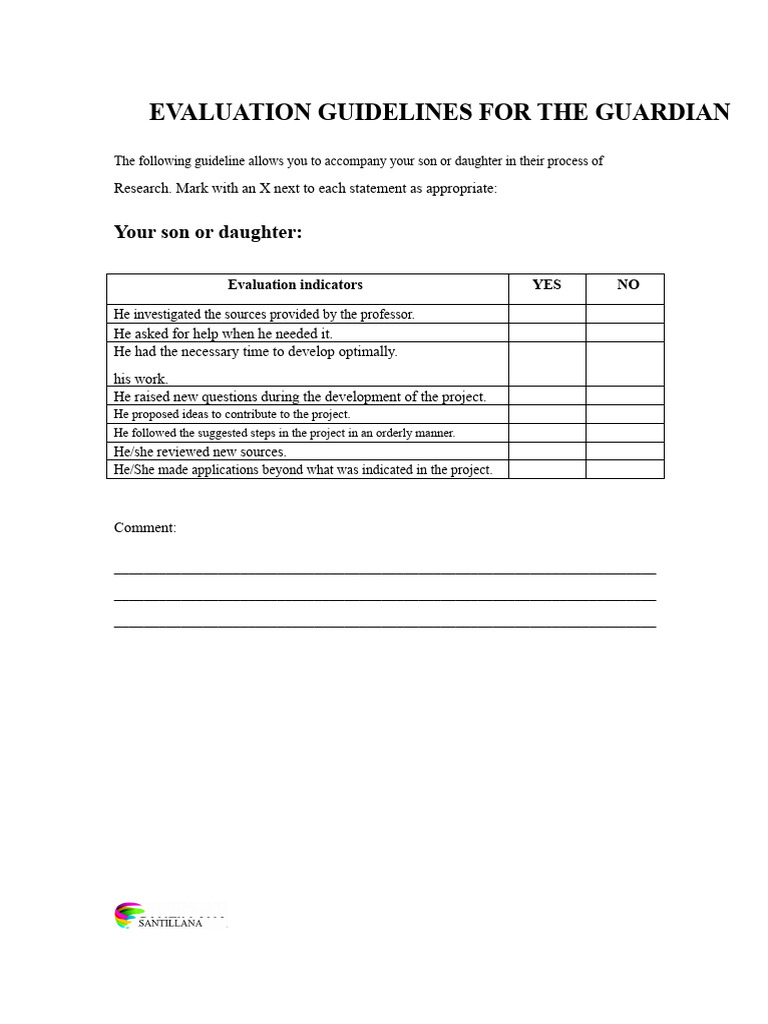 Guardian Evaluation Guidelines for Research | PDF