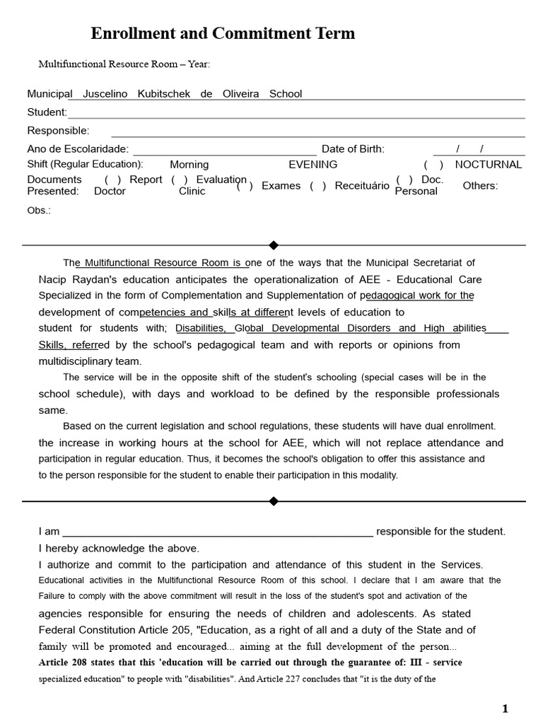 Enrollment and Commitment Term | PDF | Justice | Crime & Violence