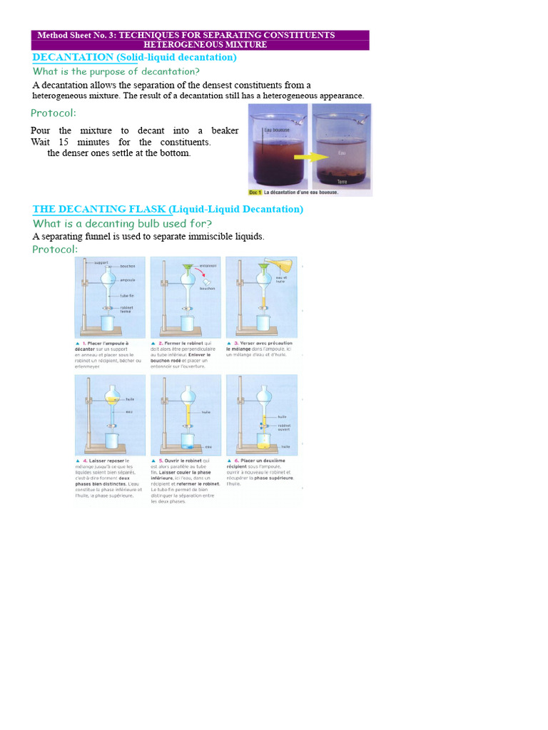 Techniques for Separating Mixtures | PDF | Filtration | Mixture