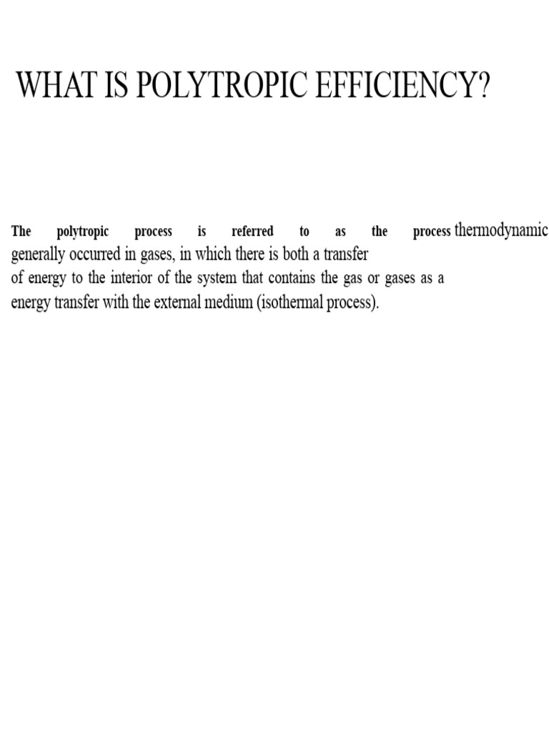 What Is Polytropic Efficiency | PDF