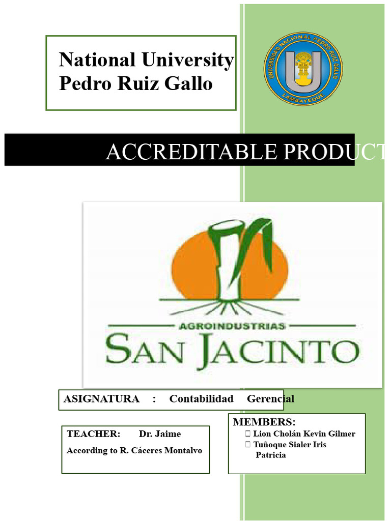 Managerial Accounting in Agroindustry | PDF
