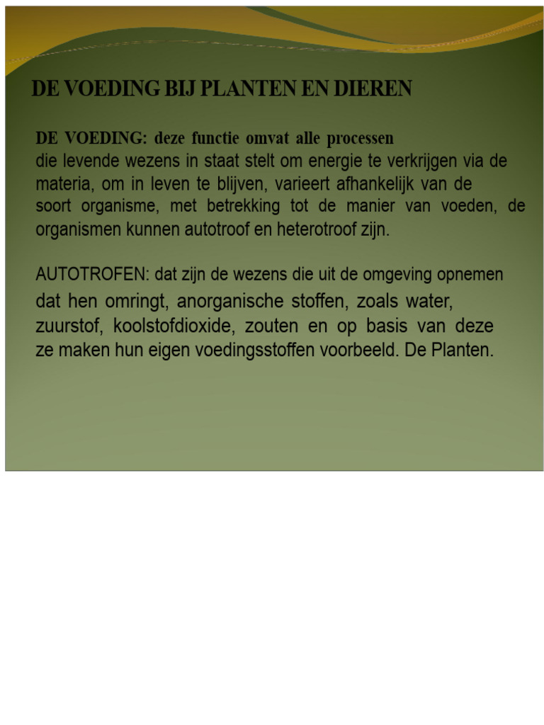 Voeding Van Planten en Dieren | PDF