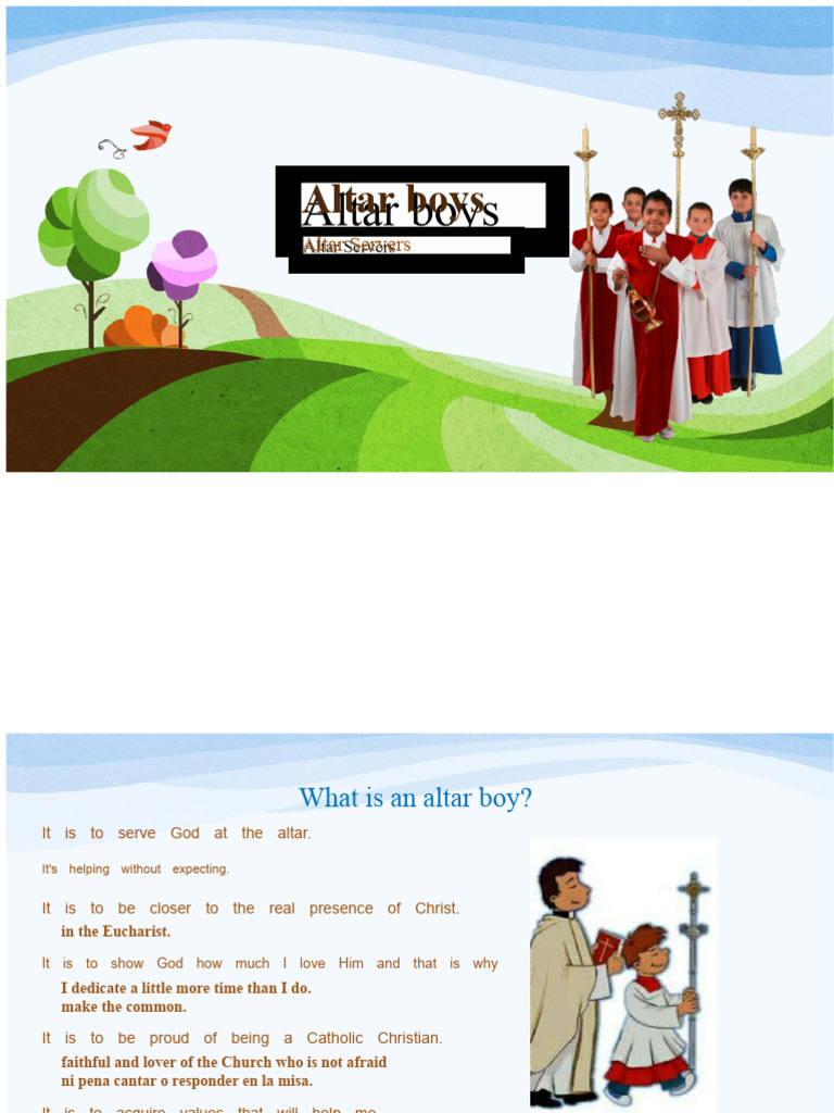 Altar Servers Manual - Topic 1 | PDF | Altar | Jesus