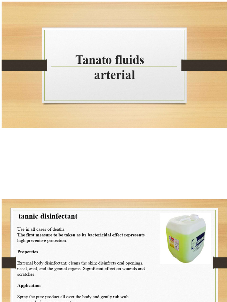 Tanato Fluids for Embalming Applications | PDF | Fixation (Histology ...